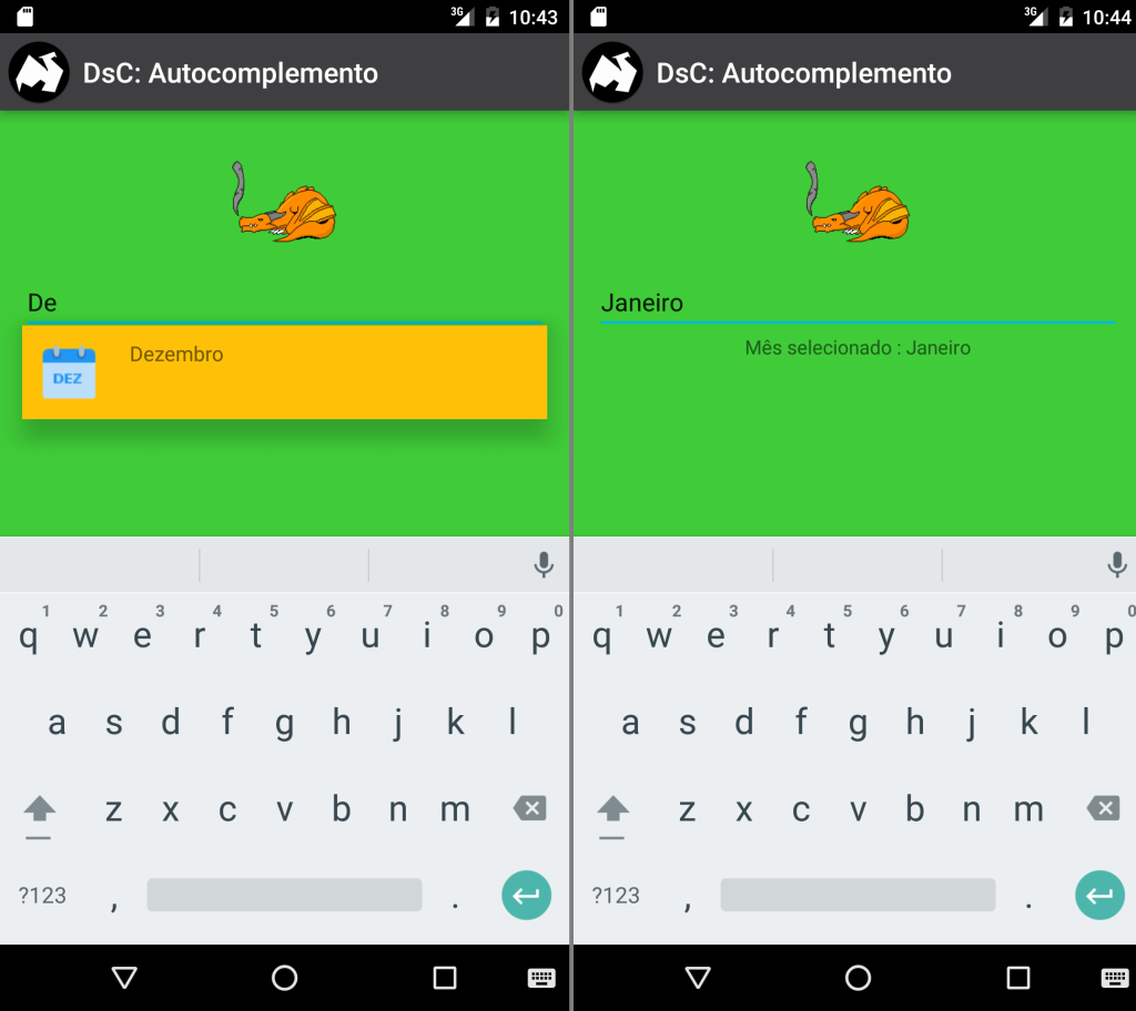 Android: Conhecendo o componente AutoCompleteTextView - Dragão sem Chama
